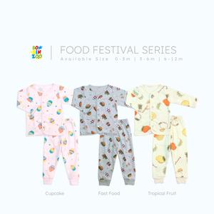 Promo BONBINZOO - FOOD FESTIVAL SERIES Set Baju Tidur Anak Bayi Lengan ...