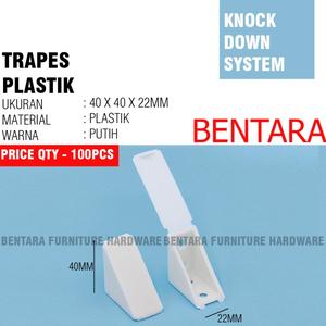 Jual Trapes Trafex Traves Siku Segitiga Plastik Kecil Putih (100PCS ...