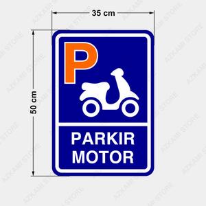Jual Promo Rambu Plang Parkir Motor 35Cm X 50Cm Plat Alumunium Ready ...