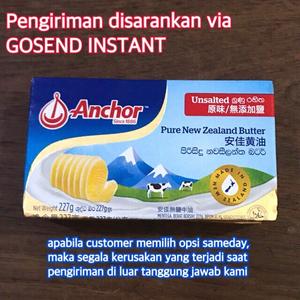 Jual Mntb! Pure New Zealand Unsalted Butter Anchor 227gr - Gosend Only ...