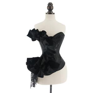 Jual Zest Wave Luxury Vintage Bustier Corset Women Lace Floral Ruffle ...