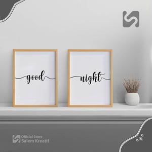 Jual Bingkai Poster A4 Good Night Hiasan Dinding Hiasan Kamar Wall