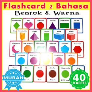 Jual Recomended Flashcard BENTUK & WARNA, FlashCard color and shape ...