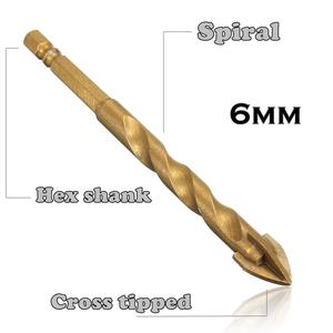 Jual mata bor tombak Cross Head 6mm mata bor SERBAGUNA kaca keramik ...