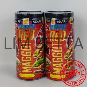 Jual (BOTOL) AKARI MAGGOT RED 40 GRAM / MAGGOT MAKANAN KOI DAN PREDATOR ...