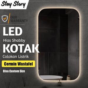 Promo Cermin Kotak Led Shaby / Kaca Cermin Rias Gantung Dinding ...