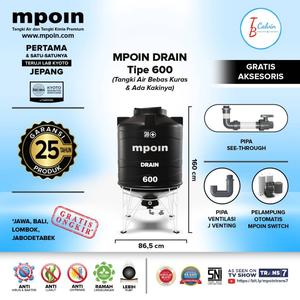 Jual Tangki Tandon Toren Air MPOIN Plus 600 Liter Drain Kuras - Kota ...