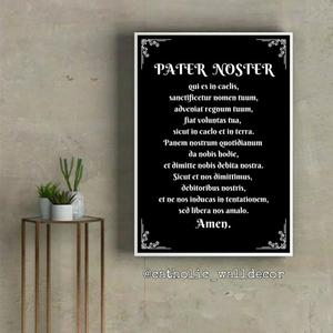 Jual Poster kayu/hiasan dinding rohani Kristen Katolik doa Pater Noster ...