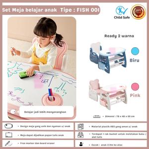 Jual SET MEJA KURSI BELAJAR ANAK FISH (001) - Foldable Meja Fish Papan ...