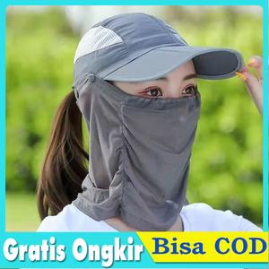 Jual Topi Masker Jepang Penutup Wajah Leher Pria Wanita Topi Mancing ...
