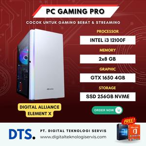 Jual PC Gaming 12th Gen | i3-12100F | GTX 1650 | 16GB | NVME | Render ...