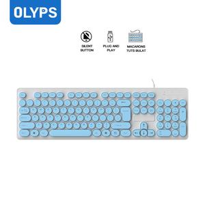 Jual TK Keyboard Mechanical Gaming 104 Keys Portable Office Keyboard ...