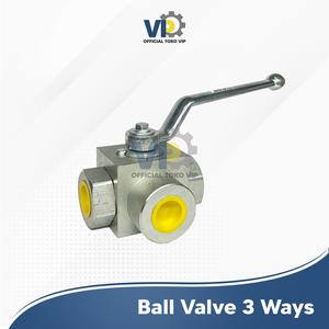 Jual Ball Valve 3 way 3/8 inch / 3 way ball valve 3/8" 500 bar ...