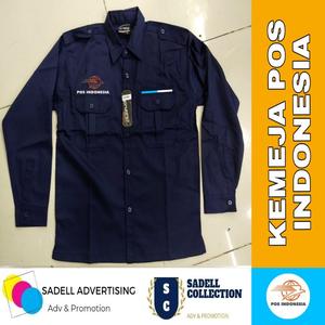 Jual Kemeja PDH Pos Indonesia Seragam PDH Pos Indonesia Navy Lengan ...