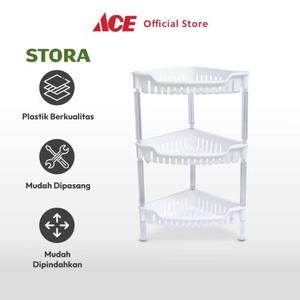 Promo Stora Ukuran S Rak Penyimpanan 3 Tingkat Triangle - Putih ...