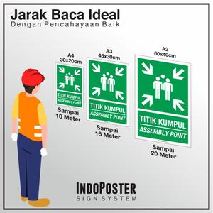 Jual [DBest] Stiker Label K3 Safety Sign Titik Kumpul Assembly Point ...
