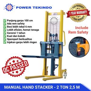 Jual AMW Hand Stacker 2 Ton 2,5 M Manual Forklift Car Lift Alat Angkat ...