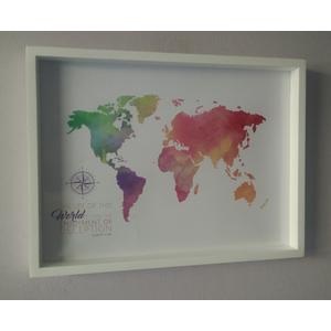 Jual Best Seller Hiasan dinding wooden poster lukisan pajangan world ...