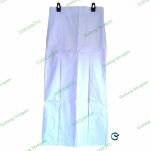 Jual SERAGAM SEKOLAH SMP ROK SPAN PANJANG PUTIH BELAH DUA [HIGH QUALITY ...