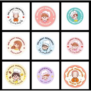 Jual 100 Pcs Stiker Selamat Menikmati | Stiker Thank You | Stiker Koki ...
