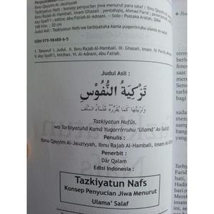 Jual Buku Tazkiyatun Nafs Konsep Penyucian Jiwa Dalam Islam - Kota ...
