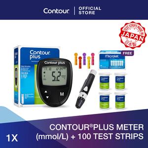 Jual IMPORT Contour Blood Meter MmolL + 100 Strips + 100 Microlet ...