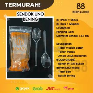 Jual Sendok Makan Plastik / Sendok Makan Bening / Sendok Makan “UNO ...