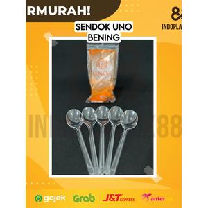 Jual SENDOK Makan Plastik Bening "UNO"/ Sendok Makan Bening / Sendok ...