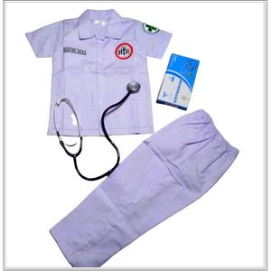 Jual Setelan Baju dokter anak warna putih komplit logo IDI Badge Dokter ...