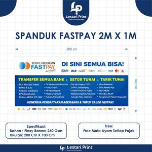 Jual SPANDUK BANNER TOKO MODERN FASTPAY / 2M X 1M / LESTARI PRINT ...