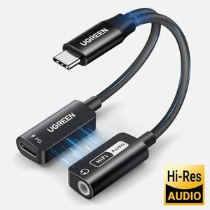 Jual Ugreen 2-1 HI-RES USB-C to 3.5mm Audio Adapter with Power Delivery ...