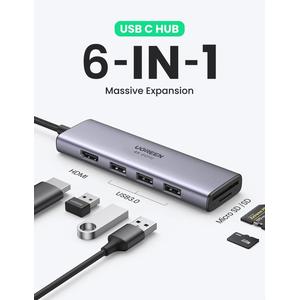 Jual Ugreen 6in1 4K HDMI USB C Multifunction Adapter - 20956A - Jakarta Pusat - Nexco | Tokopedia