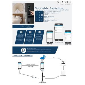 Jual PROMO SEYVEN SMART SLIM DOOR LOCK ALUMINIUM DOOR LOCK SMART DOOR ...