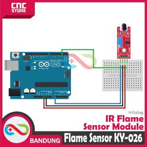 Jual FLAME SENSOR MODULE KY-026 FIRE DETECTION SENSOR MODULE ARDUINO ...