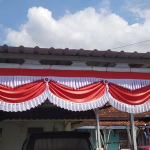 Jual Bendera merah putih model poni premium bendera backdron panjang 10 ...