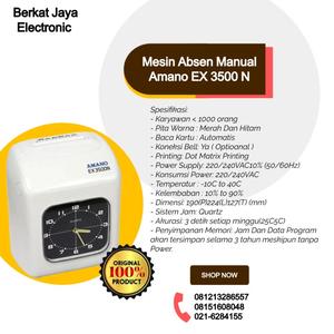Jual Mesin Absen Manual Amano EX 3500 N - Kota Surabaya - DigitalID ...