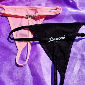 Jual Custom Thong Stainless Steel Letter Name T back G-string for Women ...
