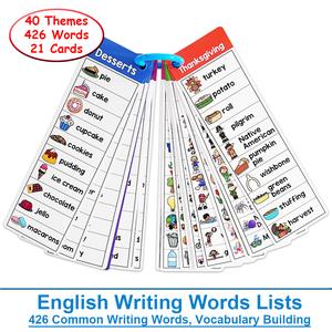 Jual English Writing Words Lists Cards ESL Teaching Materials Sight ...