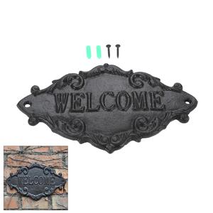 Jual DRELD Cast Iron Wall Mounted Cast Iron Welcome Plaque Signs ...