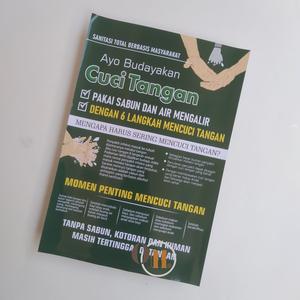 Jual Poster STBM - Poster 6 langkah Mencuci Tangan - Poster 5 Pilar ...