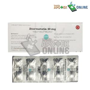 Jual ATORVASTATIN 40MG 1 STRIP 10 TABLET (GEN-NVL) - Kab. Bekasi ...