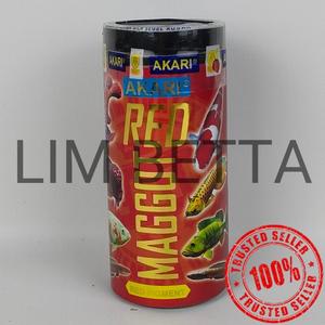 Jual (BOTOL) AKARI MAGGOT RED 40 GRAM / MAGGOT MAKANAN KOI DAN PREDATOR ...