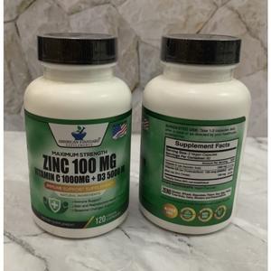 Jual ZINC 100MG VITAMIN D 5000IU VITAMIN C 1000 MG 3 IN 1 120CAPSUL ...