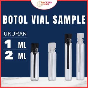 Jual Botol Tester Parfume Sample Vial Kaca 1 2 ML 1ML 2ML Hitam Bening ...