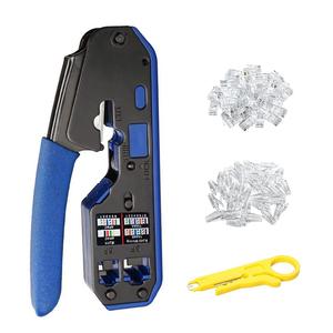 Jual RJ45 Crimp Tool Set All-In-One Stripper Cutter With 50 PC CAT6 ...