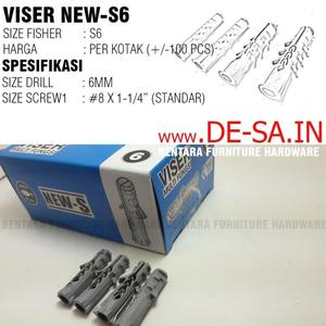 Jual VISER NEW-S6 ANGKUR DINDING TEMBOK BATA WALL PLUG - Jakarta Timur ...
