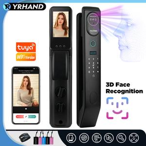 Jual YRHAND V8 Tuya Wifi 3D Face Smart Door Lock Security Camera Intelligent Fingerprint ...