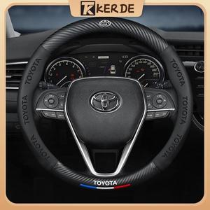 Jual KERDE Sarung Setir Mobil 3D LOGO Embossed Kulit Fiber Karbon Cover ...