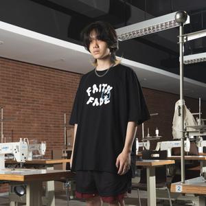 Jual FAITH FADE Academia - Pokey Warp Logo Oversized Tee - Black, S ...