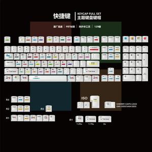 Jual 136 Keys PS Shortcut Cherry Profile Keycaps Custom PBT Keycaps for ...